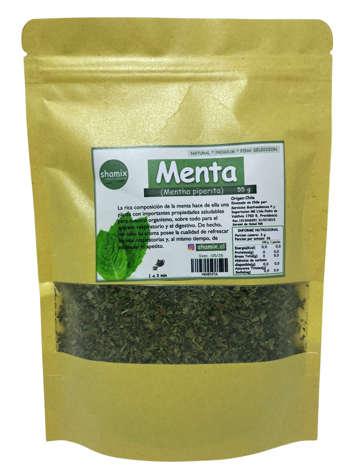 Menta 55g - SHAMIX — Shamix Emporio Natural